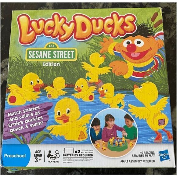 Hasbro | Games | Lucky Ducks Preschoolgame Sesame Street Edition Ernies ...